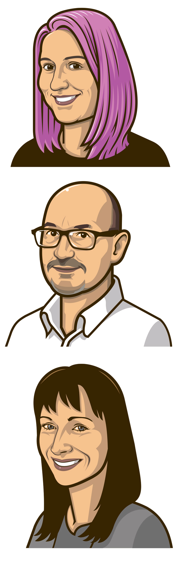 Staff portrait illustrations – nathan daniels illustrator